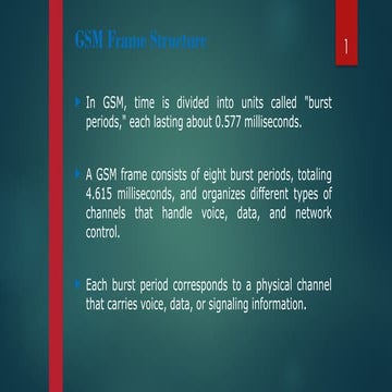 GSM Bands and Frame Structure | PDF