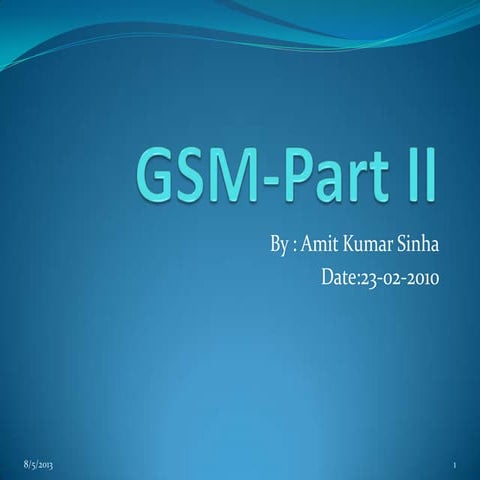 GSM introduction | PPTX