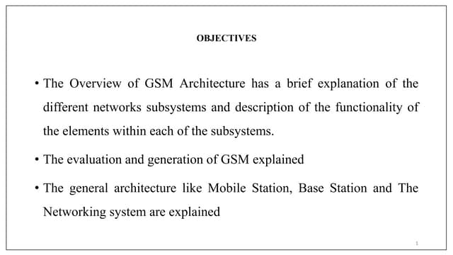 Gsm Technologies Architecture Pptx