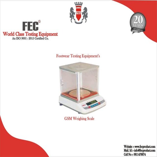 Testing/Manufacture/Gsm weighing scale | PPT