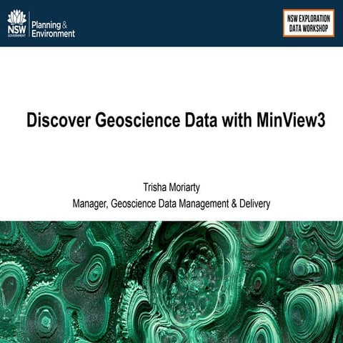 Discover geoscience data with MinView 3 | PPT