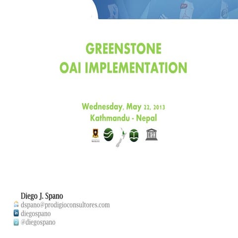 Configuring Greenstone's OAI server | PDF