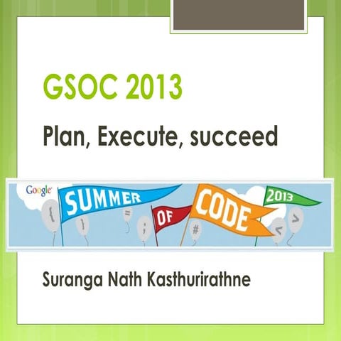 Gsoc 2013 Sliit Ppt