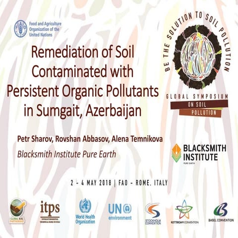 Remediation of Soil Contaminated with Persistent Organic Pollutants in ...