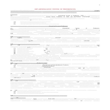 GSP (GENERALIZED SYSTEM OF PREFERENCES) | DOCX