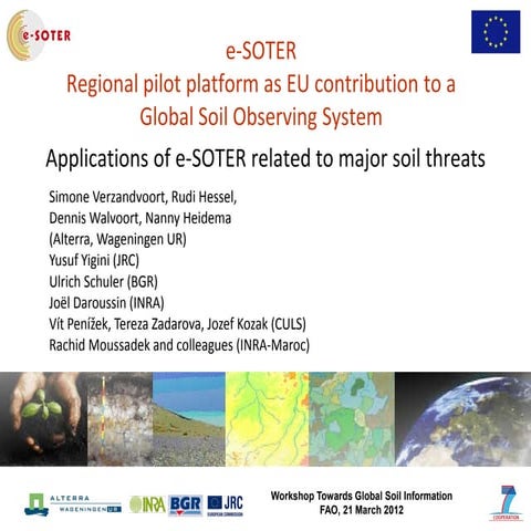 e-SOTER Regional pilot platform as EU contribution to a Global Soil ...