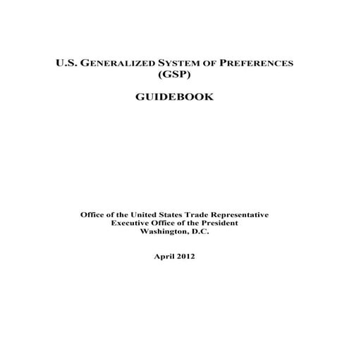 US GSP Guide | PDF | Business | Business and Finance