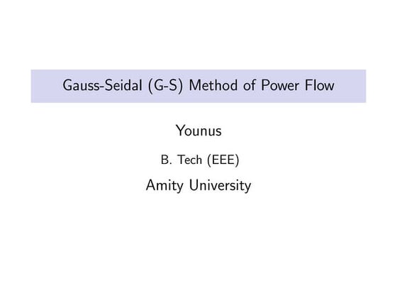 Gauss seidel method | PDF