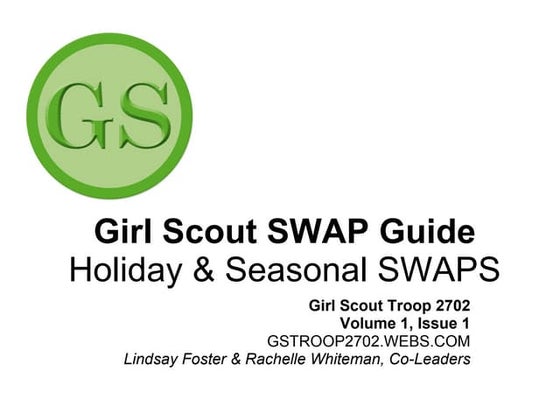 GS SWAP Guide Safety Pin SWAPs | PPT | Beadwork | Arts and Crafts