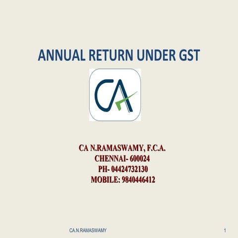 Gst annual return | PPT
