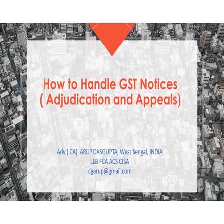 GST - NOTICES AND APPEALS - Discussion with Case studies | PDF