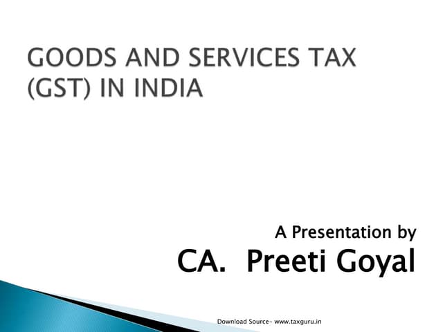 GST PPT presentaion | PPTX