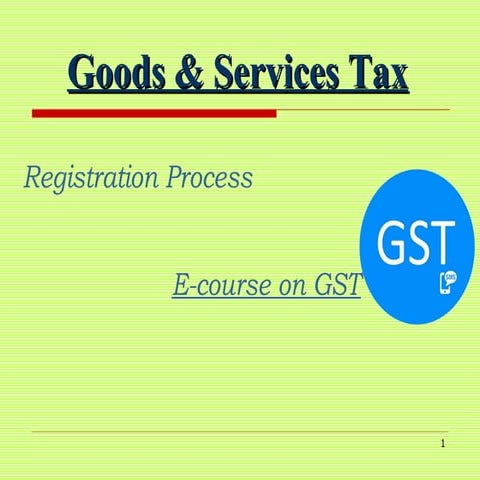Gst Registration Process By Ca. Rajat Mohan | PPT | Personal Taxes ...