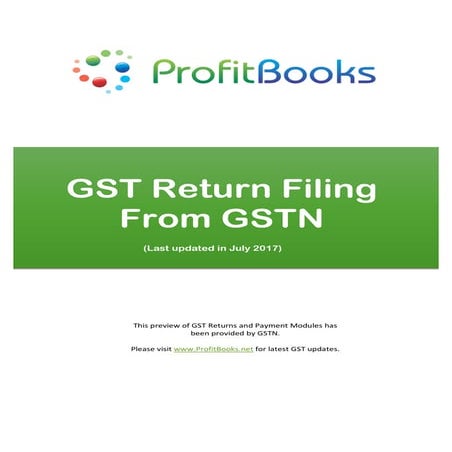 How To File GST Returns On Goverment Portal | PDF