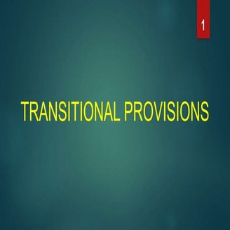 GST transitional provisions | PPT