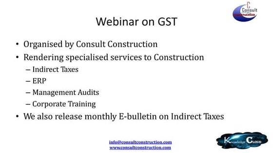 GST Power Point Presentation | PPT