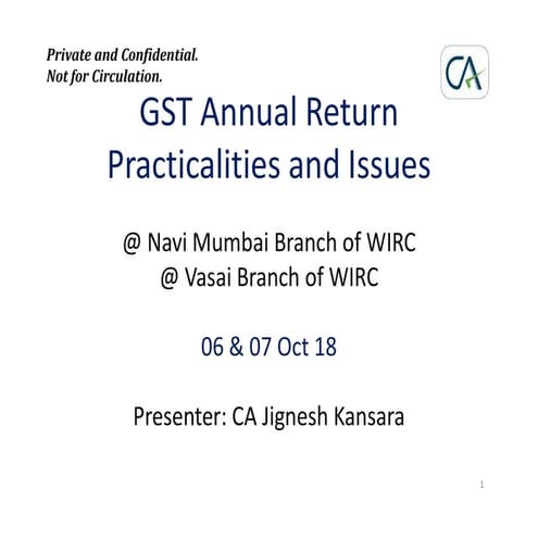 GST Annual Return Analysis | PDF
