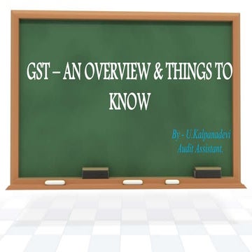 Gst – an overview | PPTX