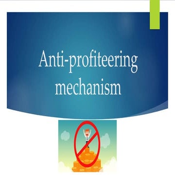 Anti Profiteering Measure under GST | PDF