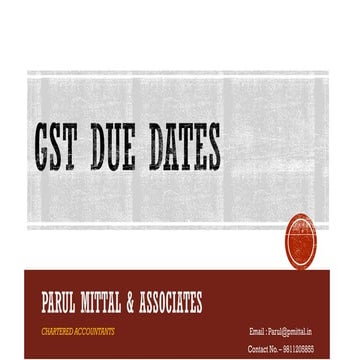 Gst due dates | PDF