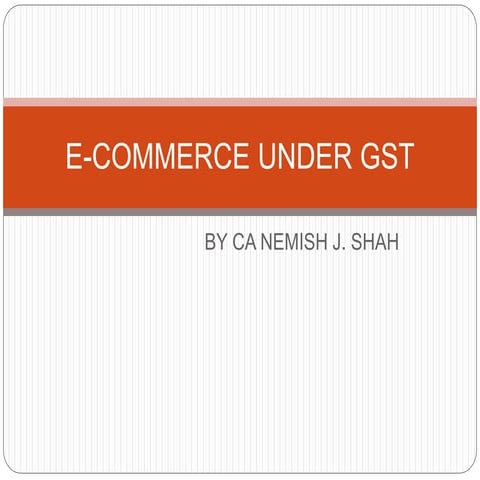 Gst e commerce | PPT