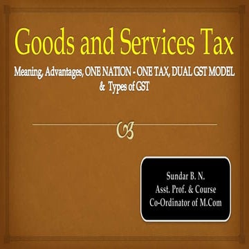 Goods and service Tax | PPTX