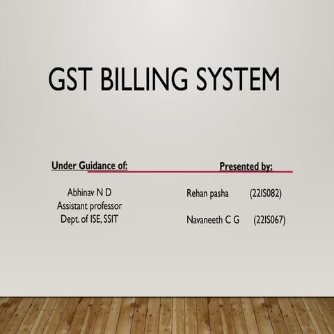GST mini project presentation with data. | PPTX