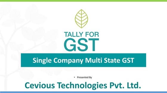 Gst in tally | PPT