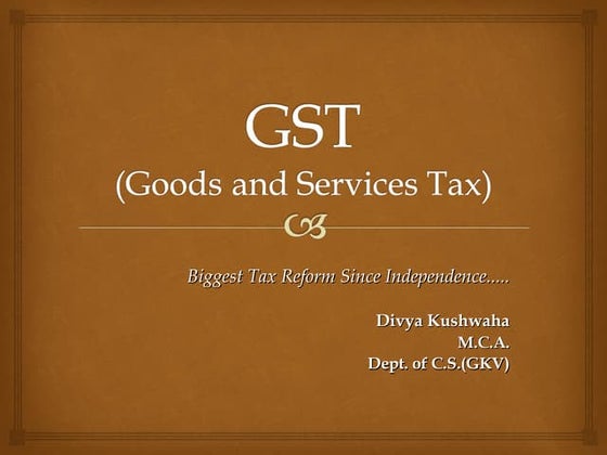 Gst | PPT