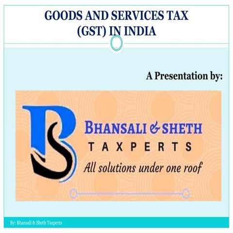 Basic introduction of GST | PPT
