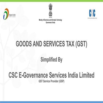 GST Overview | PPT | Commodities | Economy