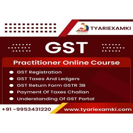 GST Practitioner Course with tyariexamki | PDF
