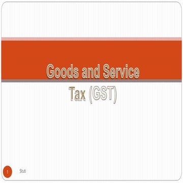 Basic introduction of GST | PPT