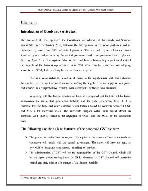 [GST] Goods and service taxes In India | PDF