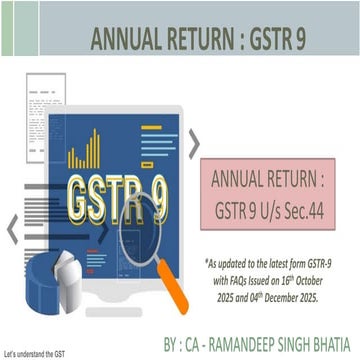 GSTR-9 (ANNUAL RETURN) | PPTX