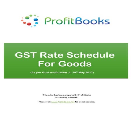 GST rate schedule for goods | PDF