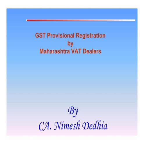 GST Provisional Registration | PPT