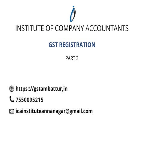 GST Registration Process | PPTX