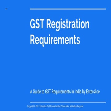 GST Registration Requirements | PPTX