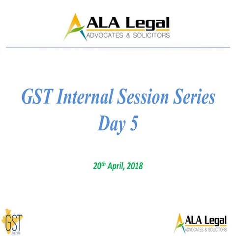 GST TRAINING ON VARIOUS CONCEPTS OF GST-2 | PPTX