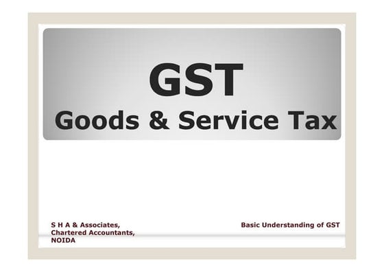 Gst input tax credit ppt | PPTX