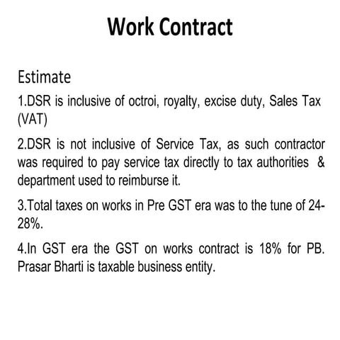 GST on works contract | PPT