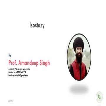 Isostasy - Meaning and different models of isostasy | PDF | Geography ...