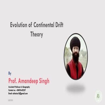 Evolution of Continental Drift Theory by Alfred Wegner | PDF