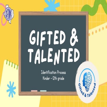 gt-staff training.pdf. Gifted and Talented | PPT