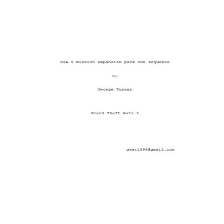 Gta 5 cut sequence | DOCX