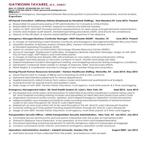 Carolyn barrow's resume | PDF