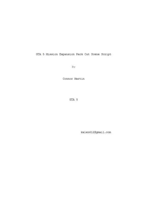 Celtx script gta v | PDF