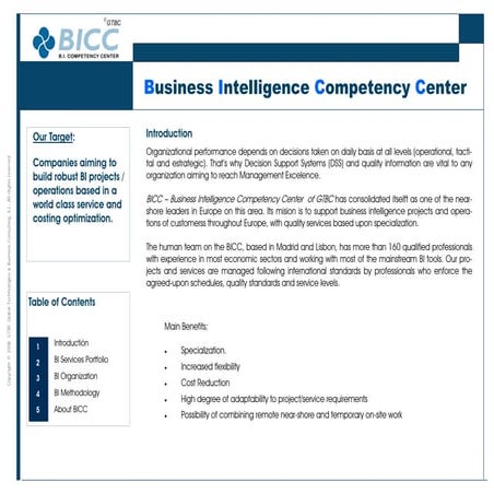 Gtbc Business Intelligence Services Bicc Europe | PPT