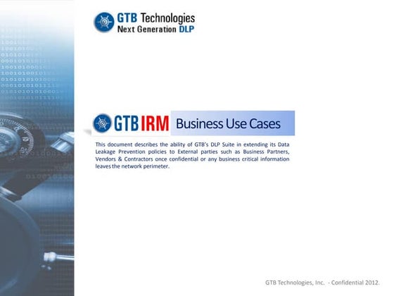 Gtb Dlp & Irm Solution Product And Deployment Overview | PPTX | Internet | Computing